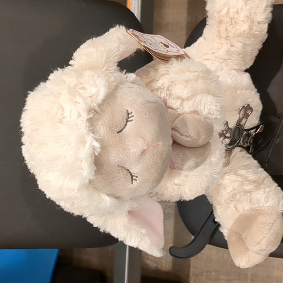 GANZ | Toys | Ganz Serenity Lamb With Crib Cross Pink Bow | Poshmark